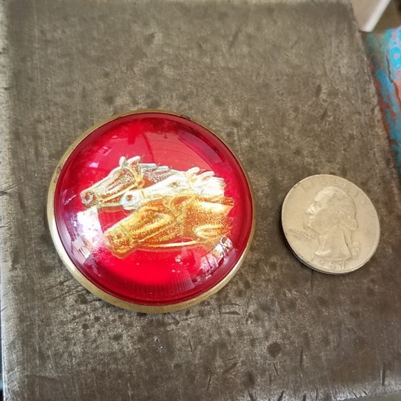 Antique | Jewelry | Antique Bridle Rosette Brooch Pin Racing Horses ...